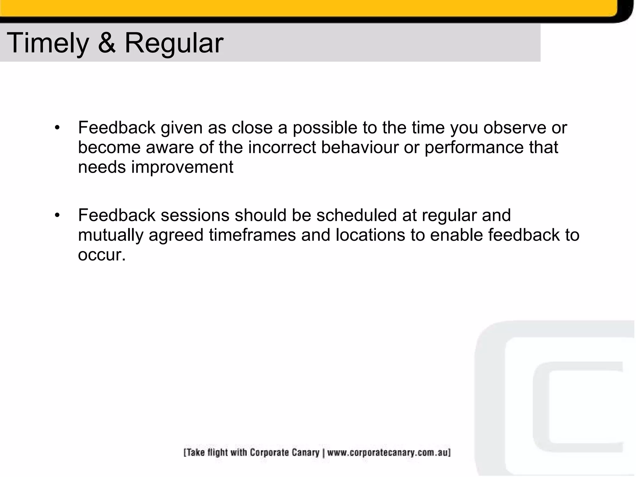 Coaching skills feedback techniques | PPT