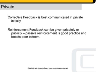 Coaching skills feedback techniques | PPT