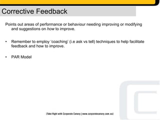 Coaching skills feedback techniques | PPT