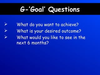 Coaching Skills: GROW Model Questioning | PPT