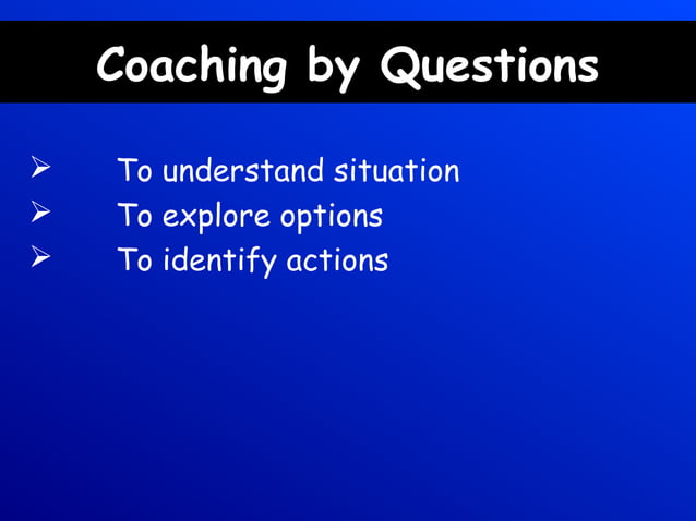Coaching Skills: GROW Model Questioning | PPT