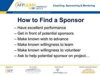 Mentorship, Coaching and Workplace Sponsorship | PPT