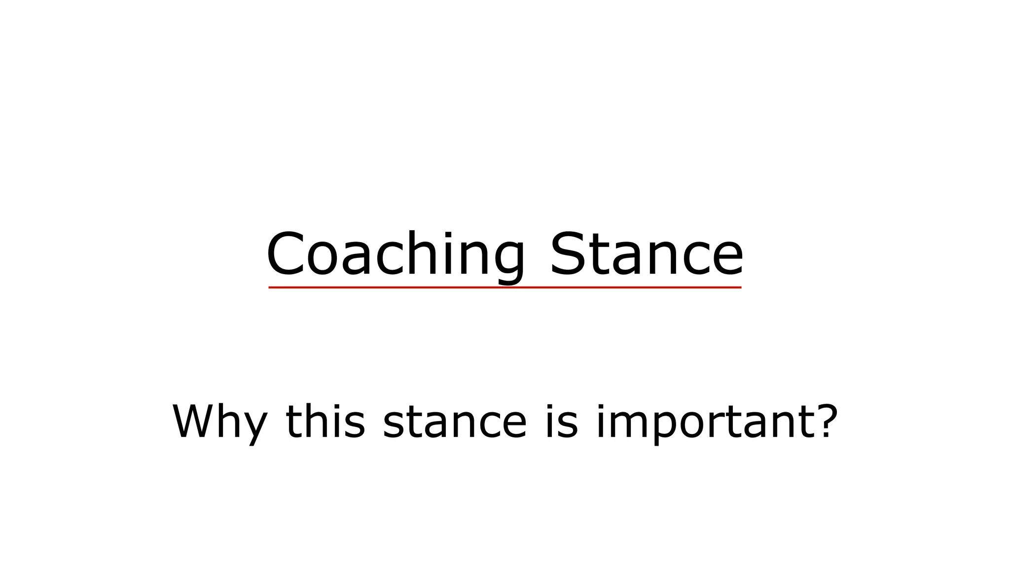 Coaching stances | PPTX