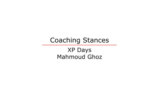 Coaching stances | PPTX | Education