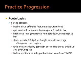 Coaching the wr and te | PPTX | American Football | Sports