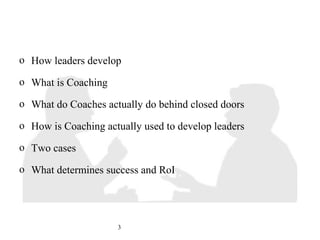 Coaching to develop leaders | PPT