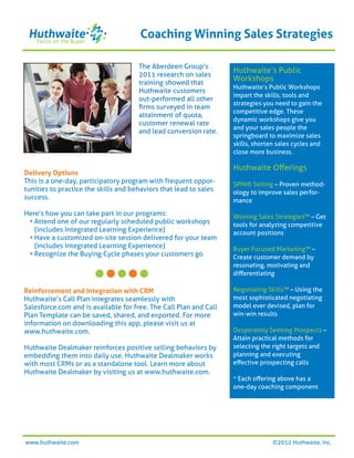 Coaching Winning Sales Strategies solutionsheet | PDF