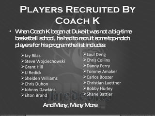 Coach K | PPT