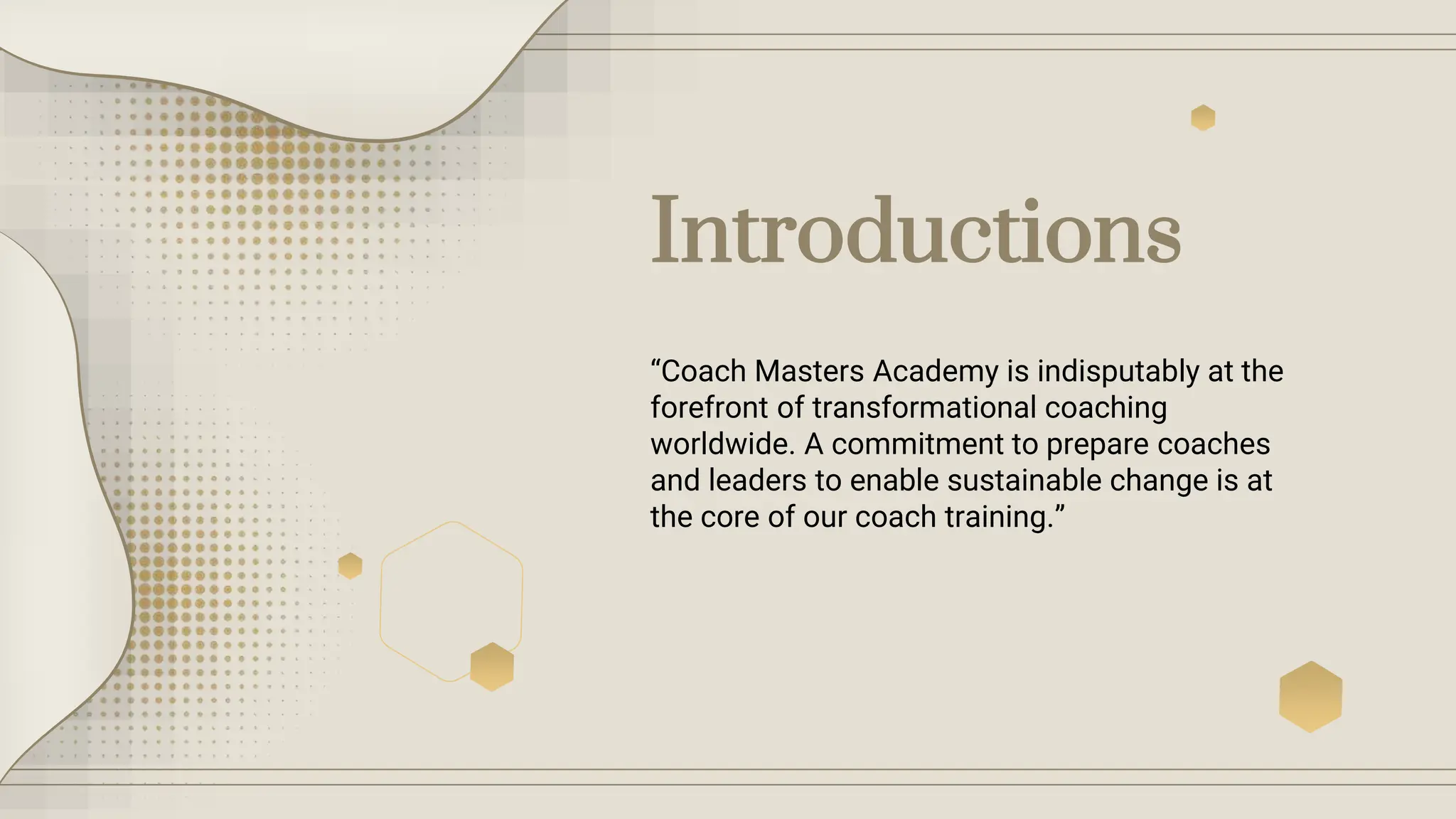 Coach Masters Academy | PPTX
