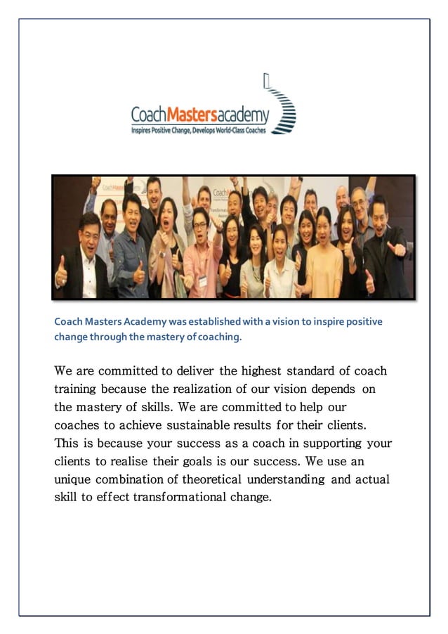 Coach Masters Academy | PDF
