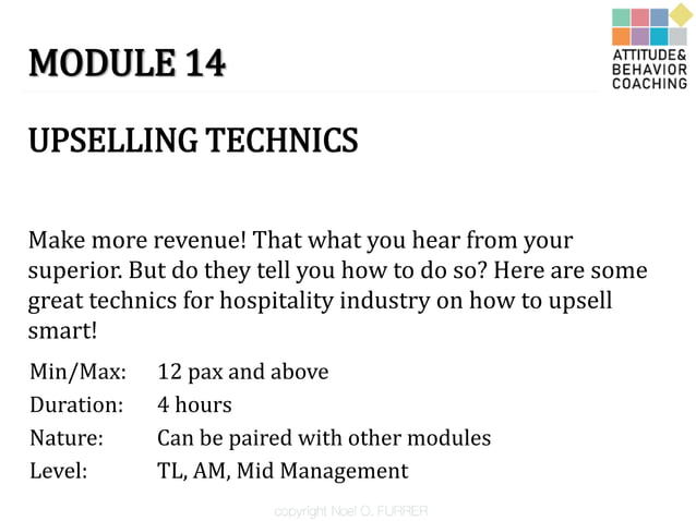 ATTITUDE & BEHAVIOR COACHING Modules kit | PPT