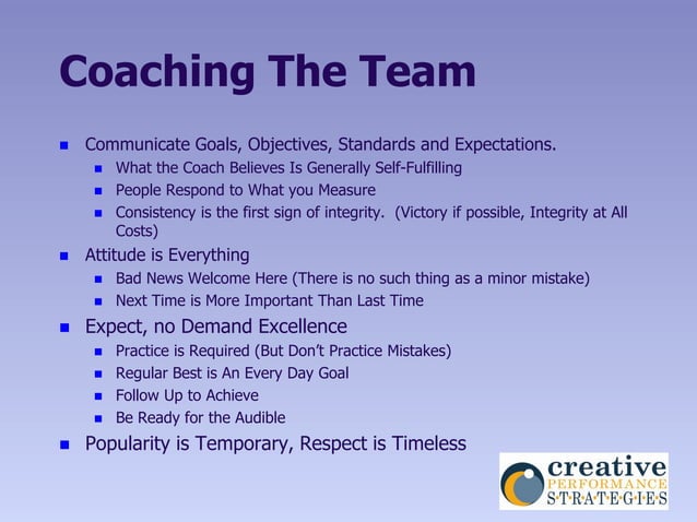 Coach your team to success: Tips for Team Building Through Coaching | PPT