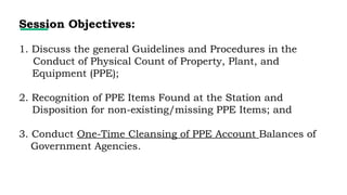 COA Circular Presentation on One-Time Cleansing program for PPE(Plant ...