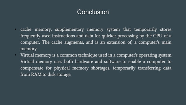 Cache Memory And Virtual Memory in computer architecture | PPT