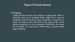 Cache Memory And Virtual Memory in computer architecture | PPTX