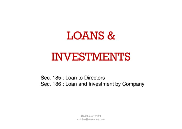 Companies Act 2013 : Loans, Advances and Related Party Transactions ...