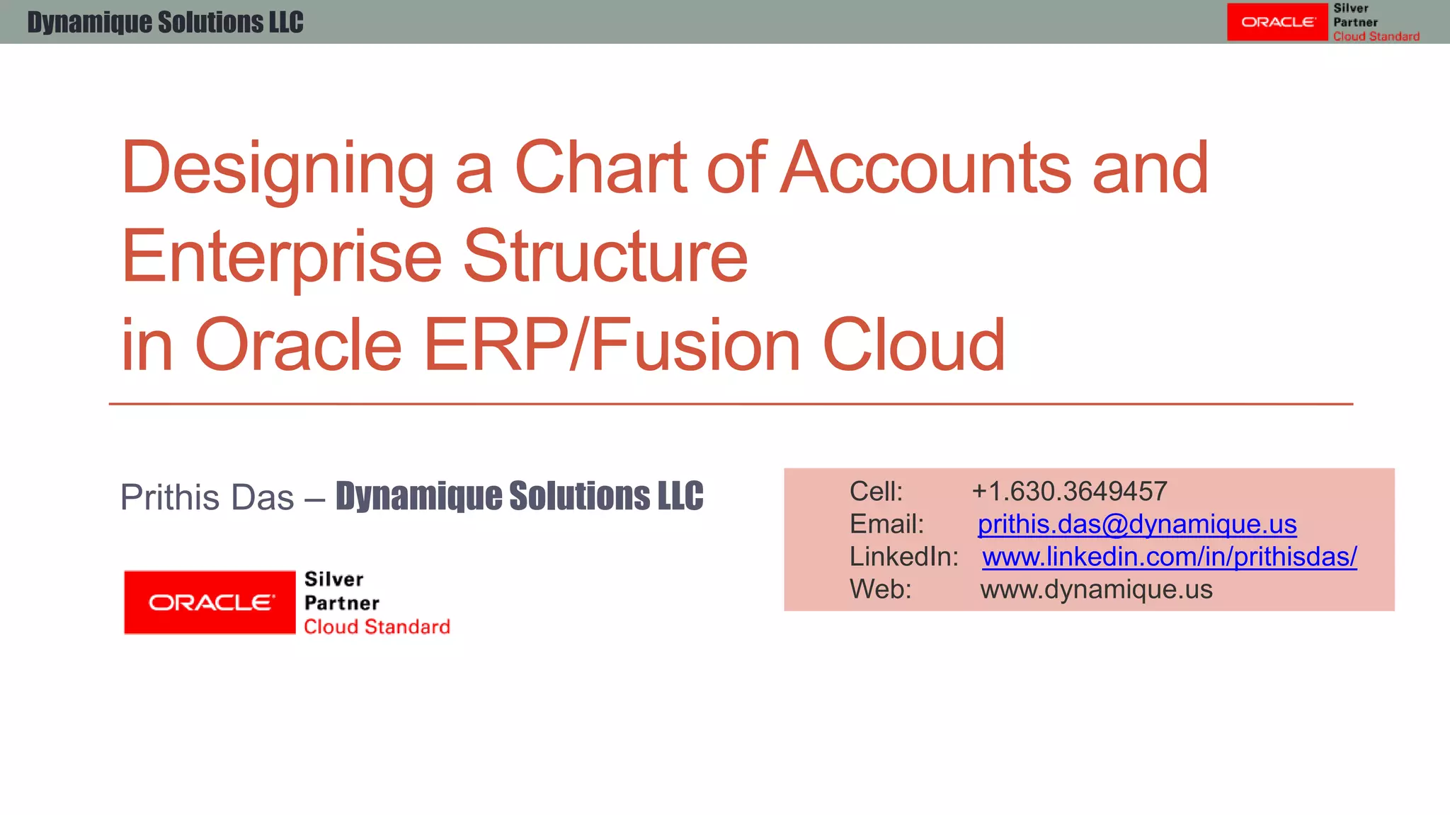 Designing a Chart of Accounts and Enterprise Structure in Oracle Fusion ...
