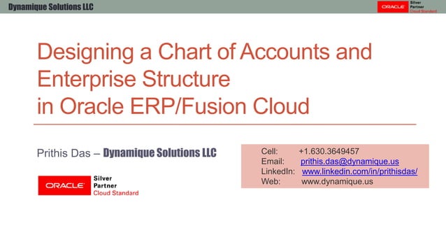 Designing a Chart of Accounts and Enterprise Structure in Oracle Fusion ...
