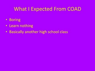 Coad slide show | PPTX