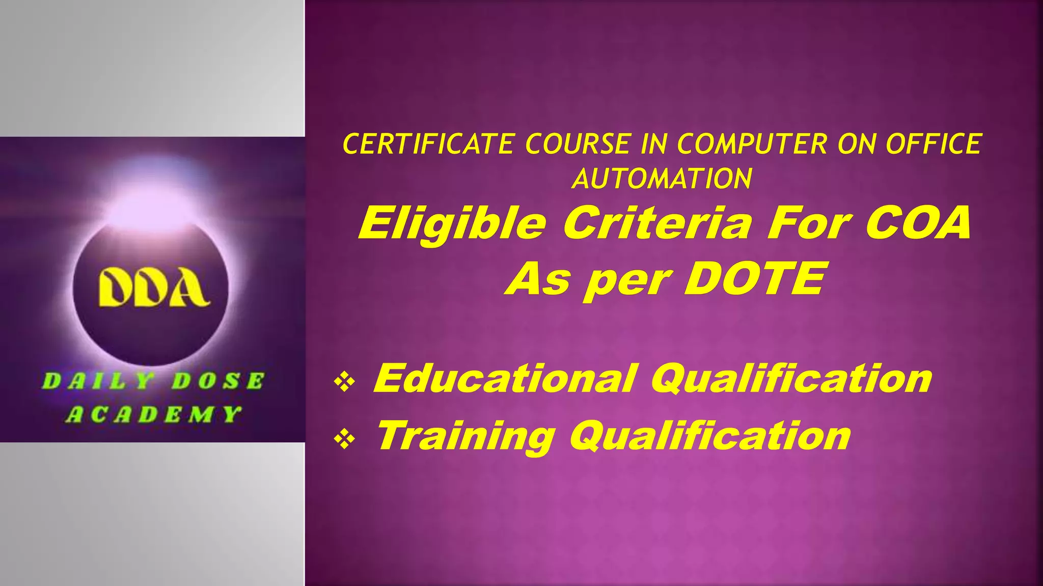 COA eligiblity and criteria1.pptx