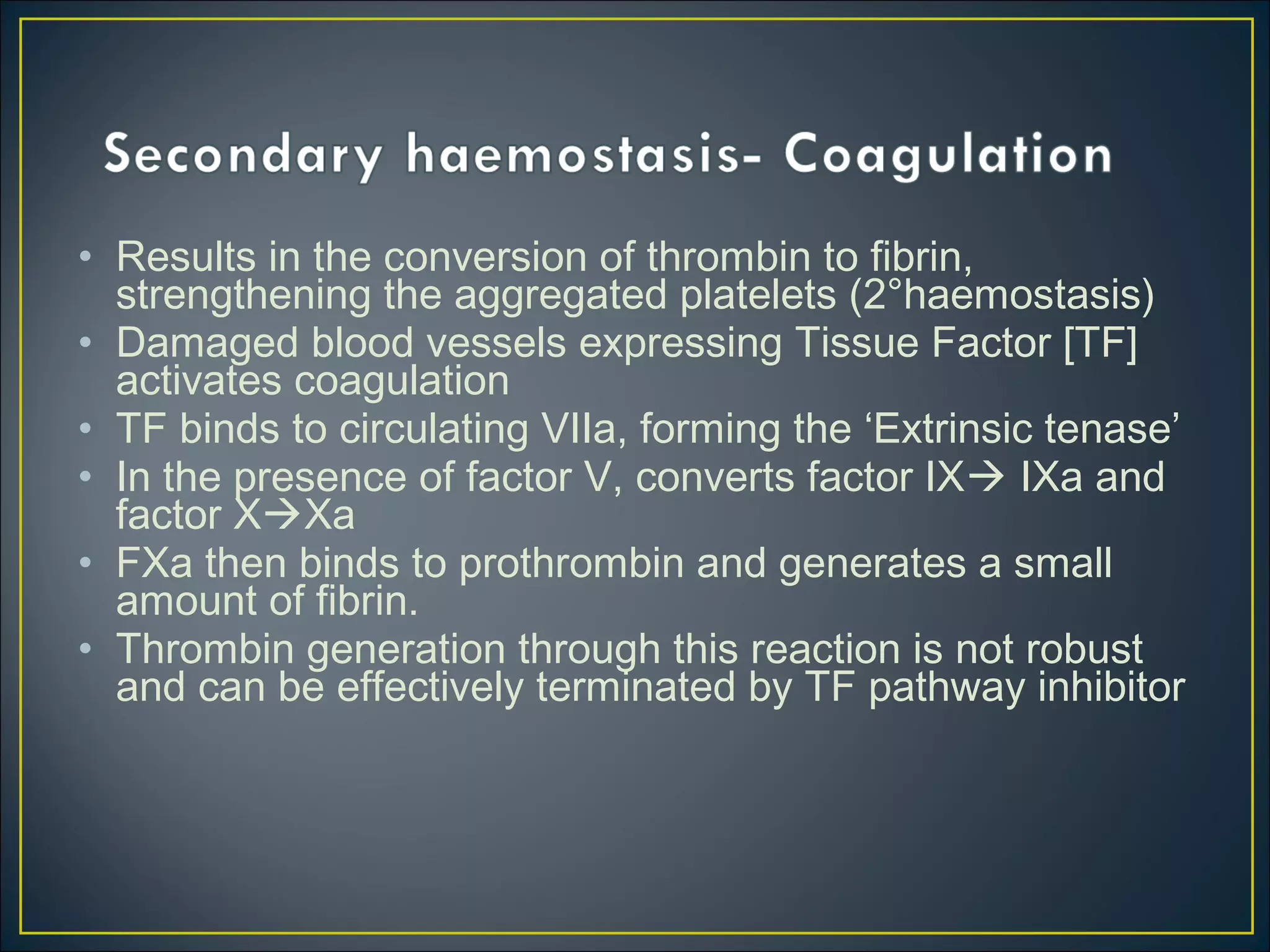 Haemostasis and Bleeding Disorders | PPT