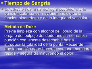coagulacion y sangria laboratorio clinico practica evita.ppt