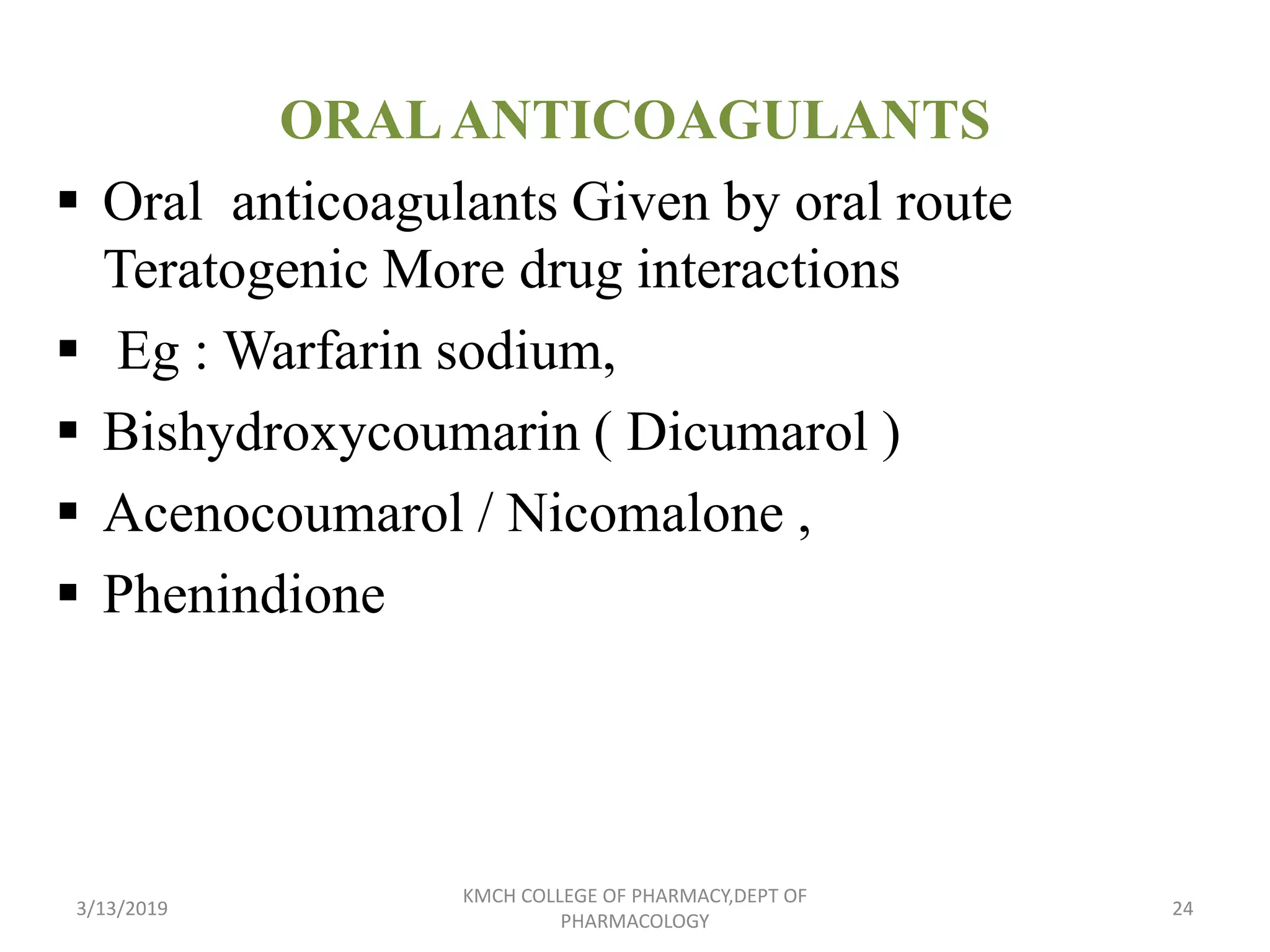 Coagulant and anti coagulant | PPTX
