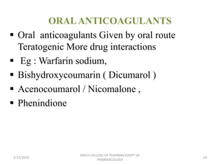 Coagulant and anti coagulant | PPTX