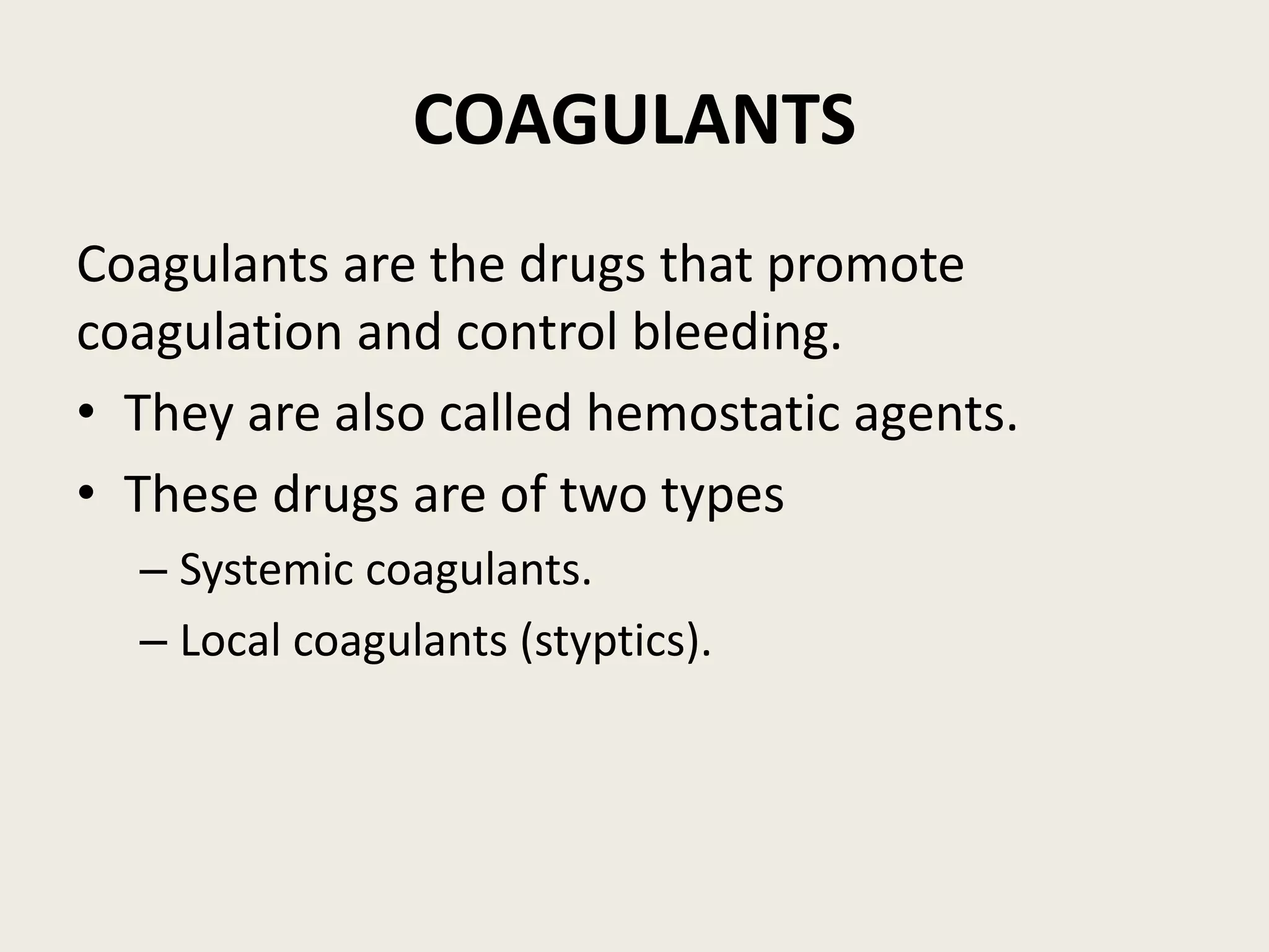 Coagulant and anticoagulants | PPTX