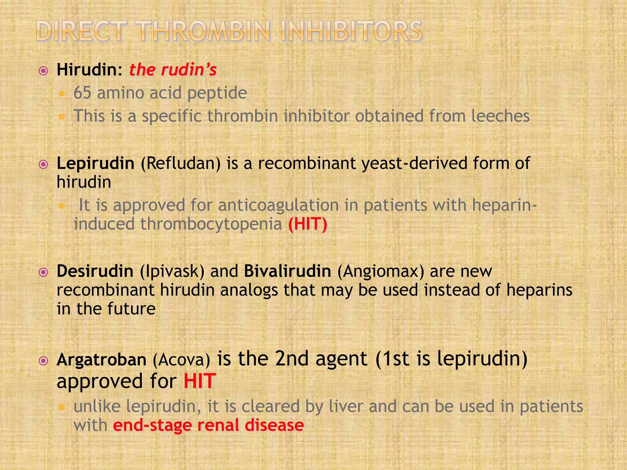 Coagulants & Anti-Coagulants | PPTX
