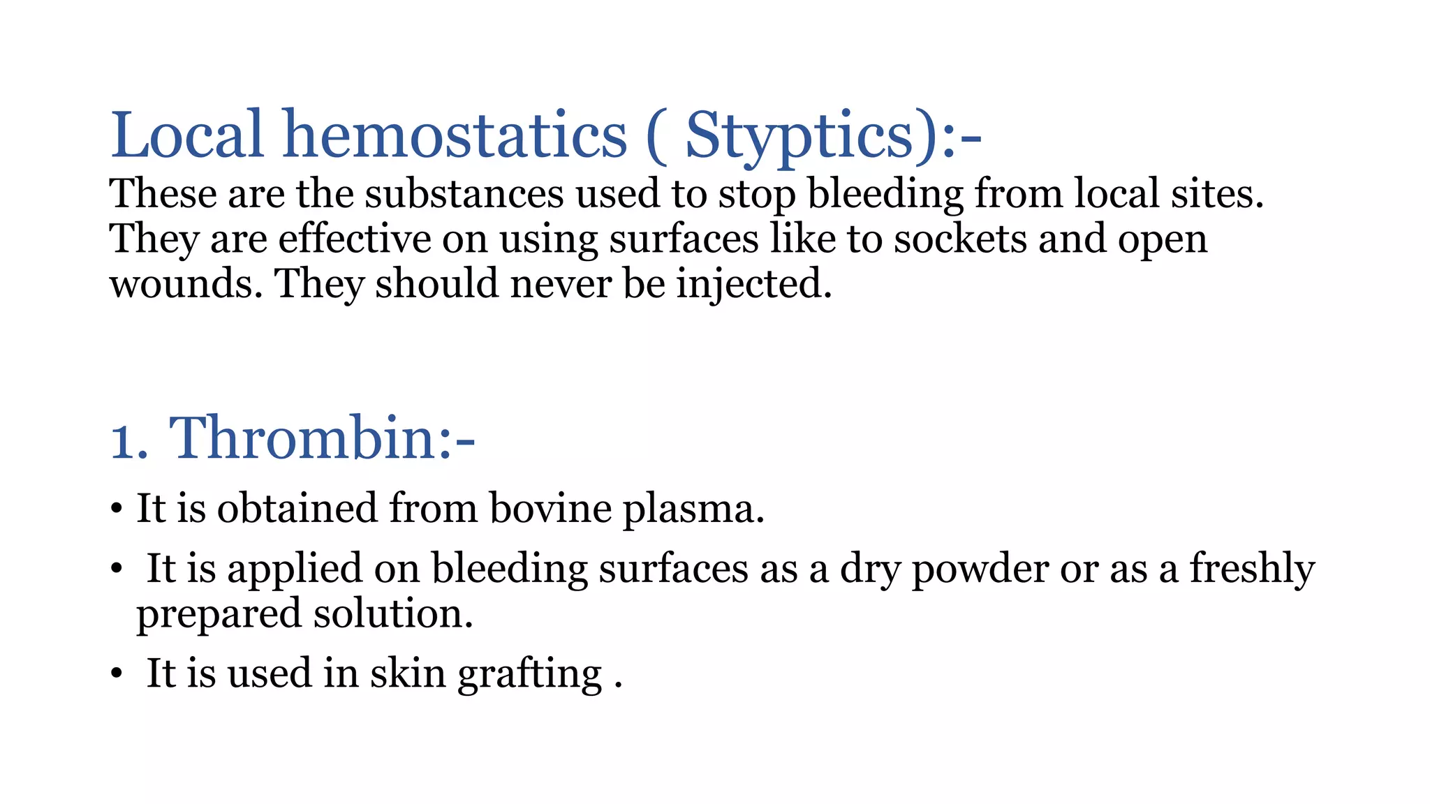 Coagulants , Clotting and its Mechanism. | PPTX