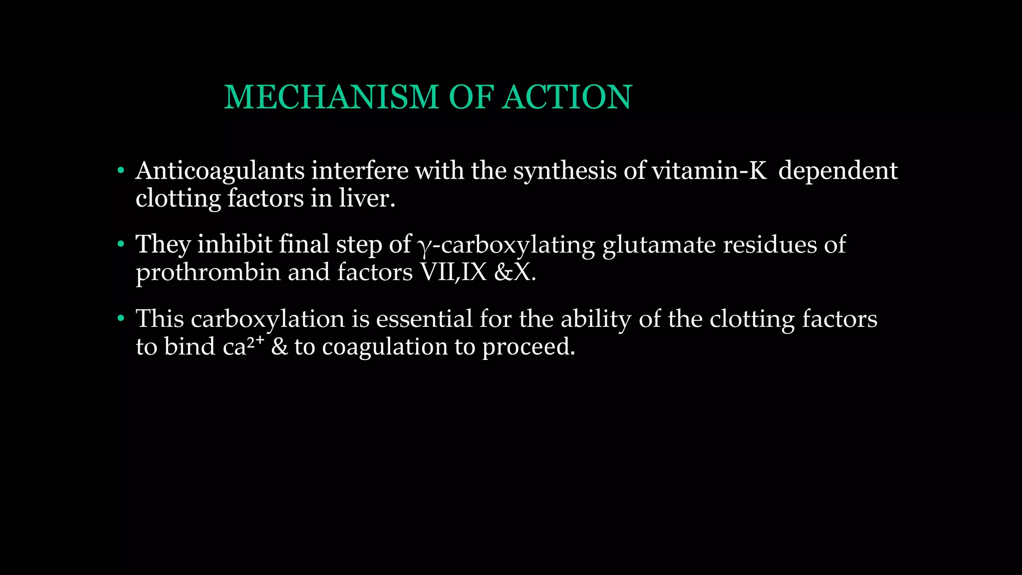 Coagulants & anticoagulants | PPTX