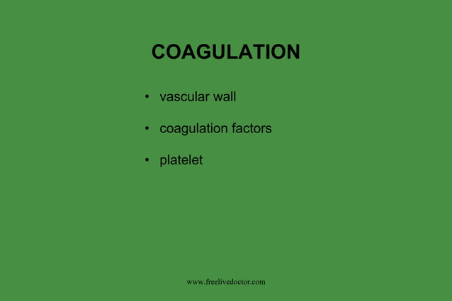 Coagulation | PPT | Blood Disorders | Diseases and Conditions