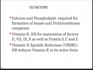 Coagulation coagulation cascade, clotting factors | PPT