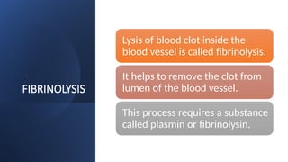 Coagulation of Blood, Coagulation cascade, Hemostasis process | PPTX