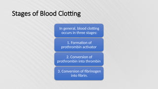 Coagulation of Blood, Coagulation cascade, Hemostasis process | PPTX