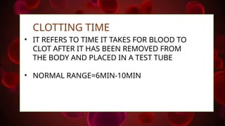 Coagulation of blood on the topic of physiology | PPTX