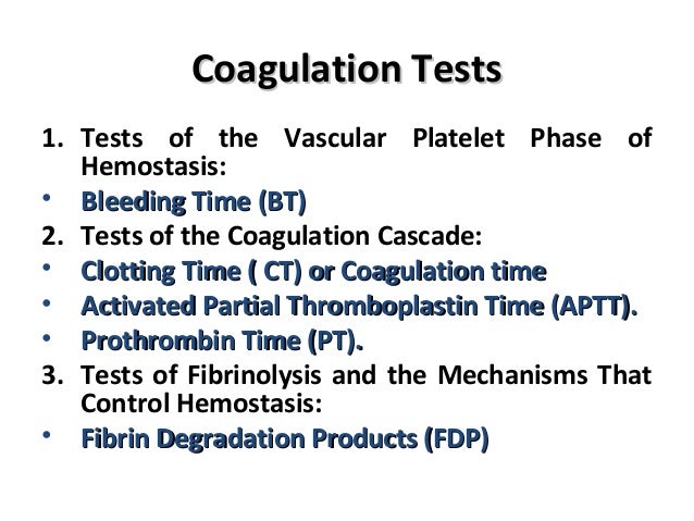 Coagulation Tests