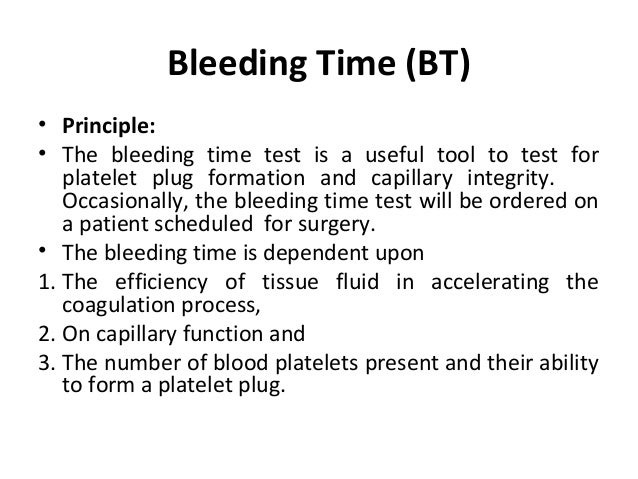 Coagulation tests