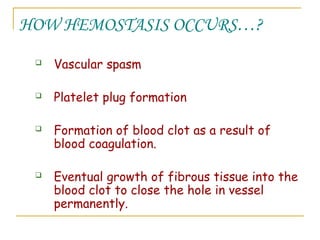 coagulation and bleeding disorders in medicine | PPT