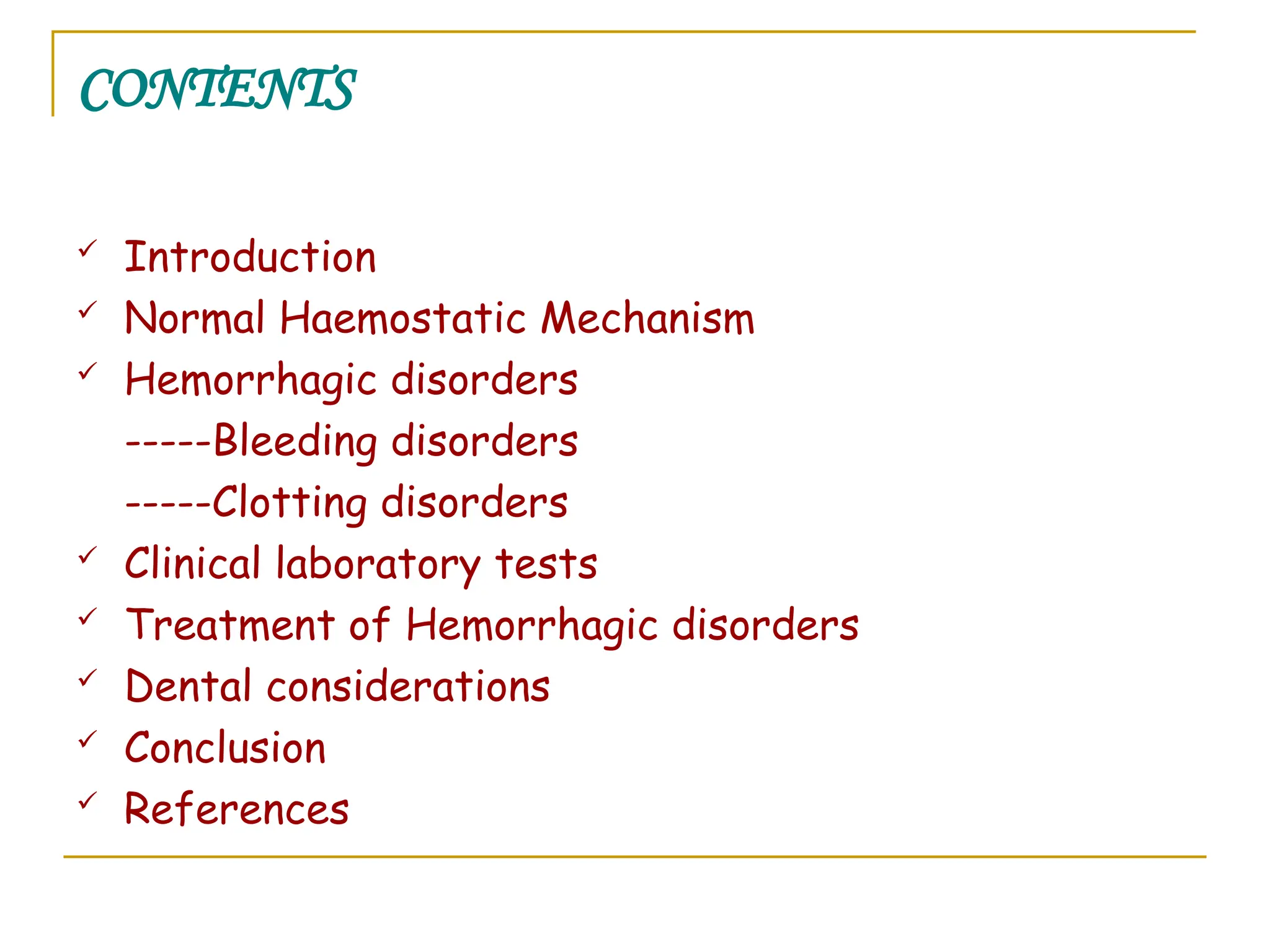 coagulation and bleeding disorders in oral health | PPT
