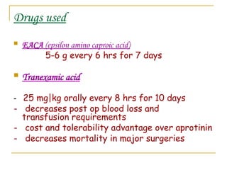 coagulation and bleeding disorders in oral health | PPT