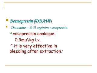 coagulation and bleeding disorders in oral health | PPT
