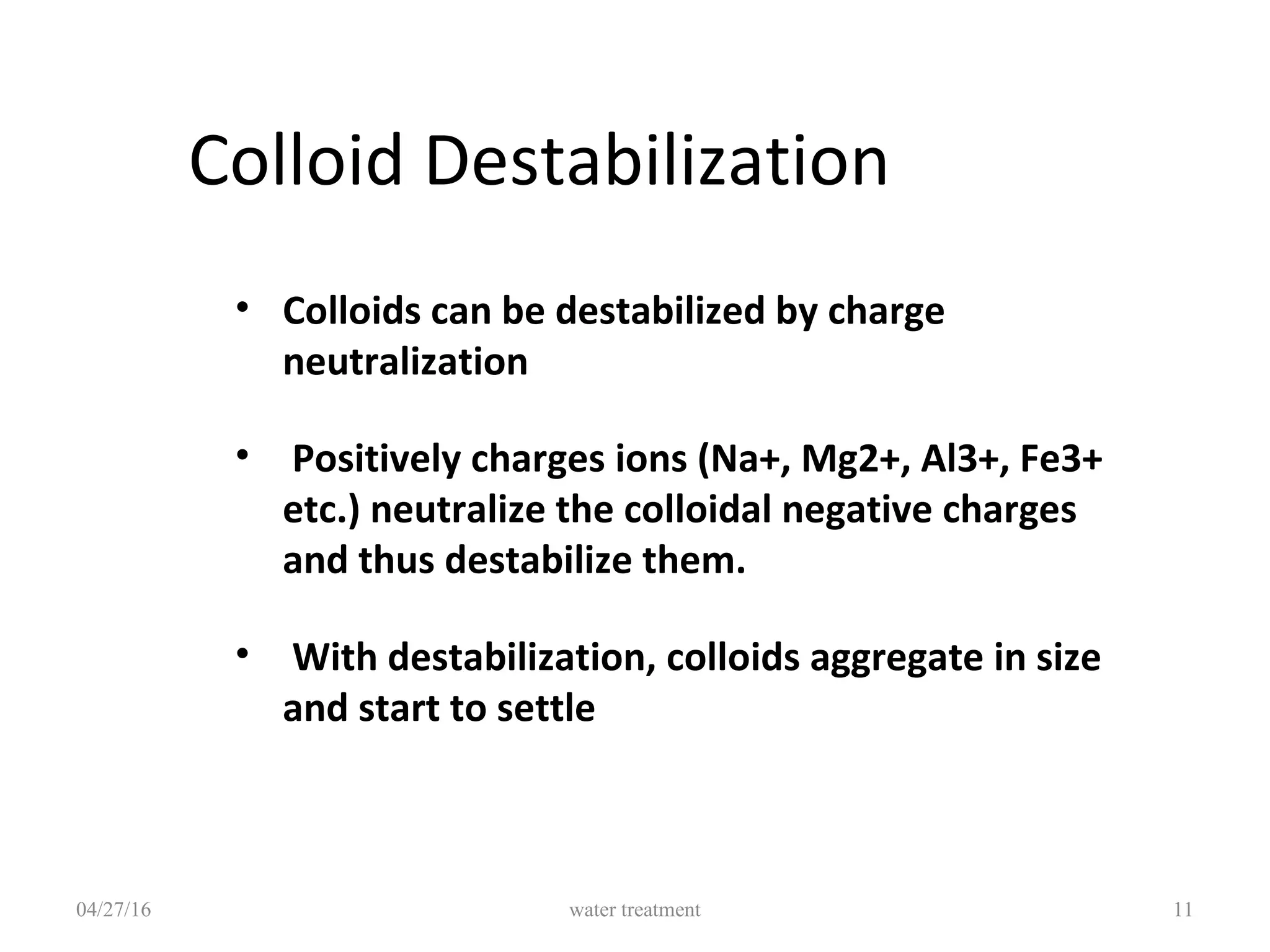 Coagulation and flocculation in water treatment | PPT