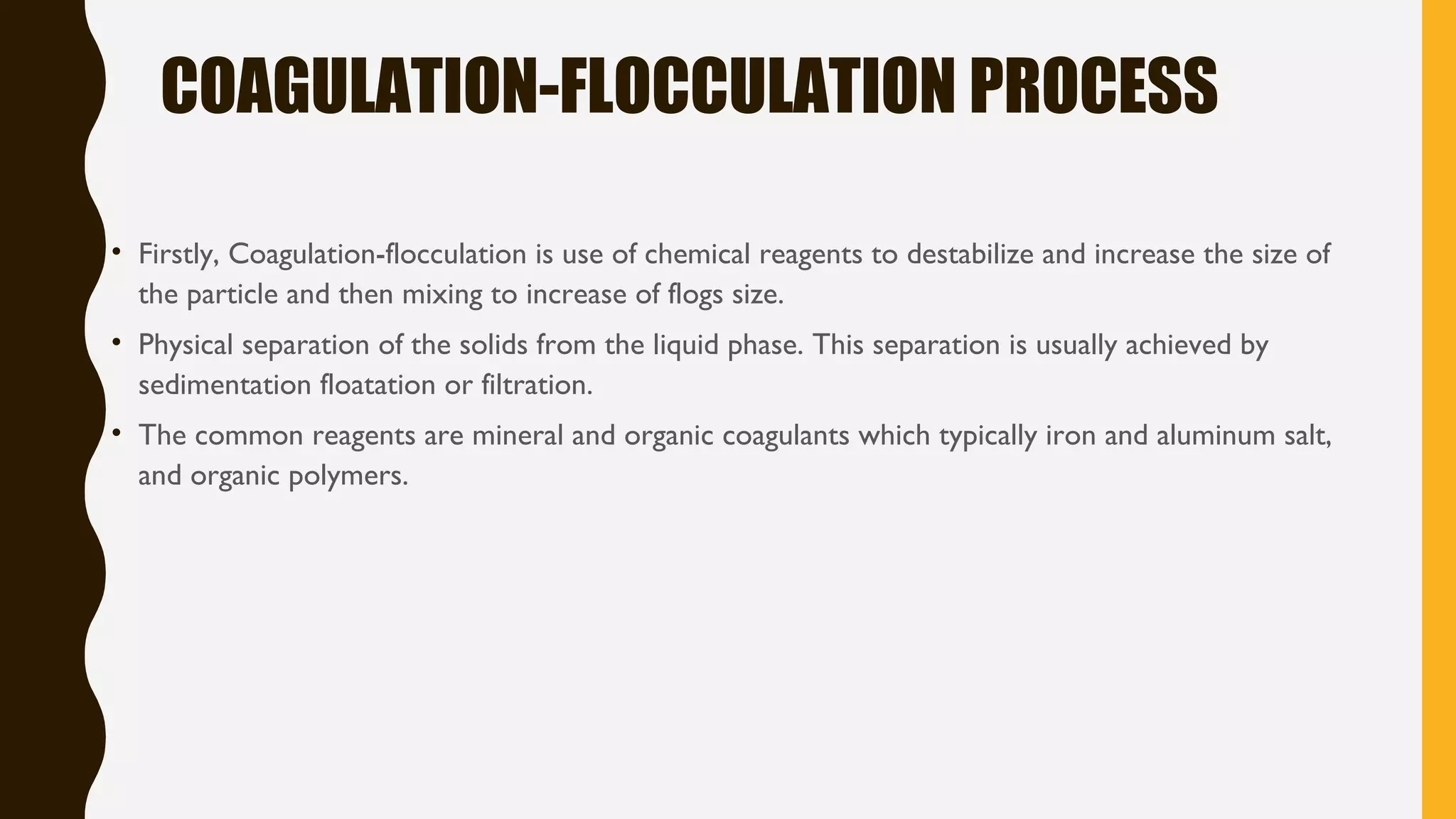 Coagulation and sedimentation | PPT