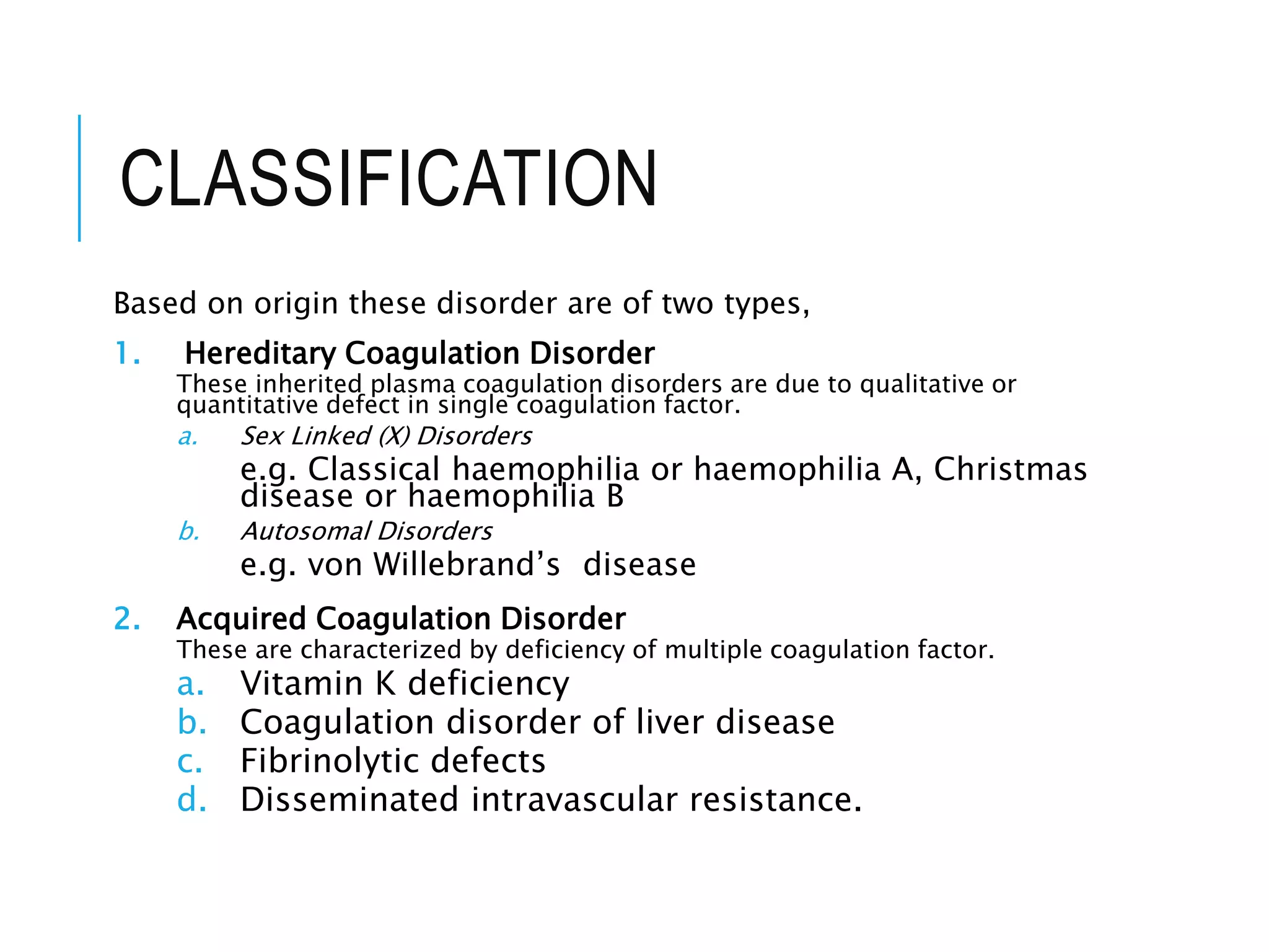Coagulation Disorders | PPTX