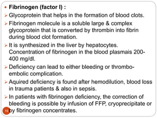 Coagulation factors | PPTX