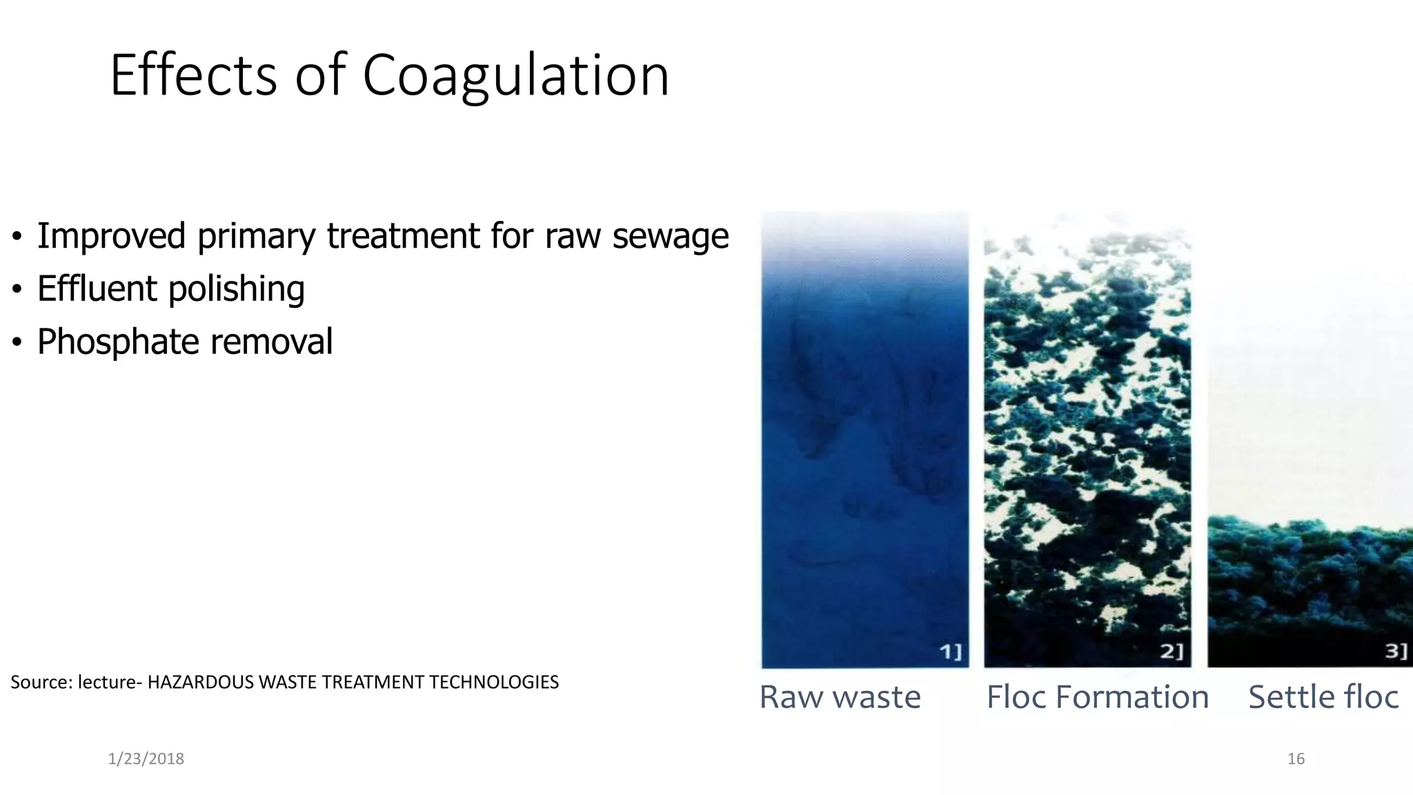 Coagulation & flocculation in wastewater treatment | PPTX
