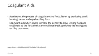 Coagulation & flocculation in wastewater treatment | PPTX