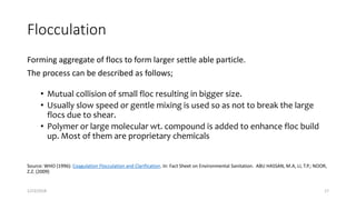 Coagulation & flocculation in wastewater treatment | PPTX